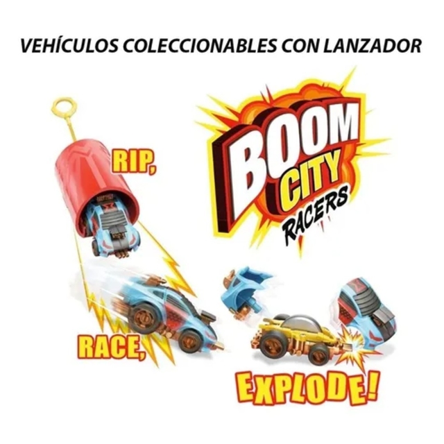 Auto Con Lanzador Boom City Racers