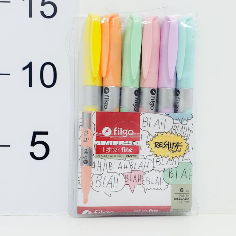 Resaltador Filgo X6pcs Colores Pasteles